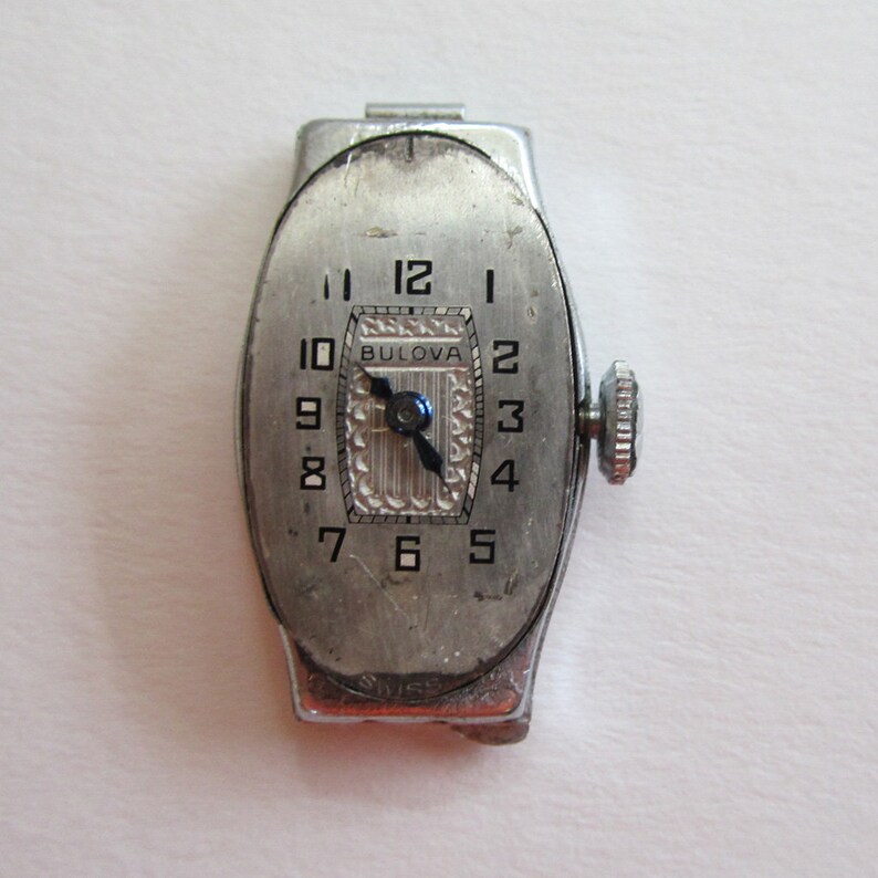 Art Deco Bulova 14K White Gold Diamond and Emerald Watch - Etsy UK