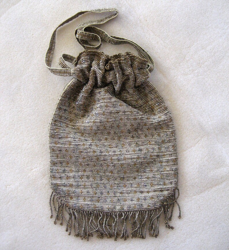 Circa 1910s Steel Bead Reticule Drawstring Purse/handbag - Etsy