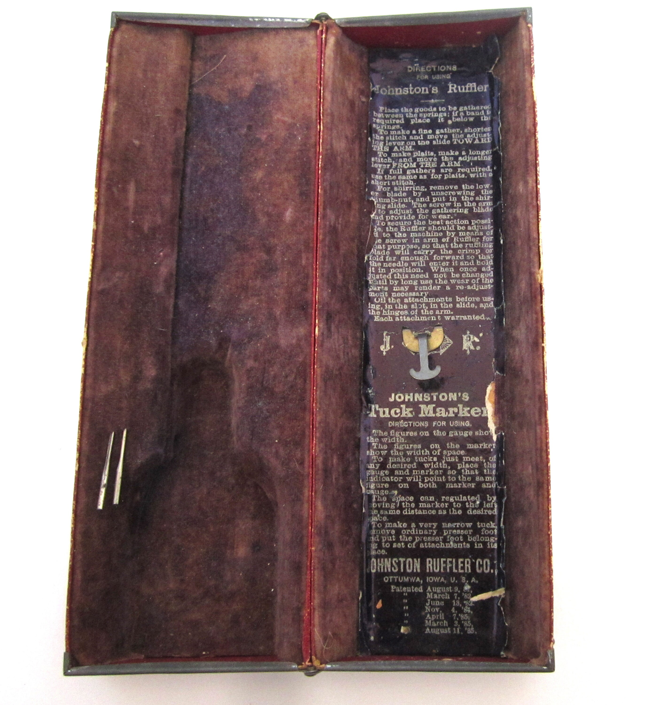 Circa 1880s Johnson's Tucker and Ruffler for New Home Sewing Machines ...