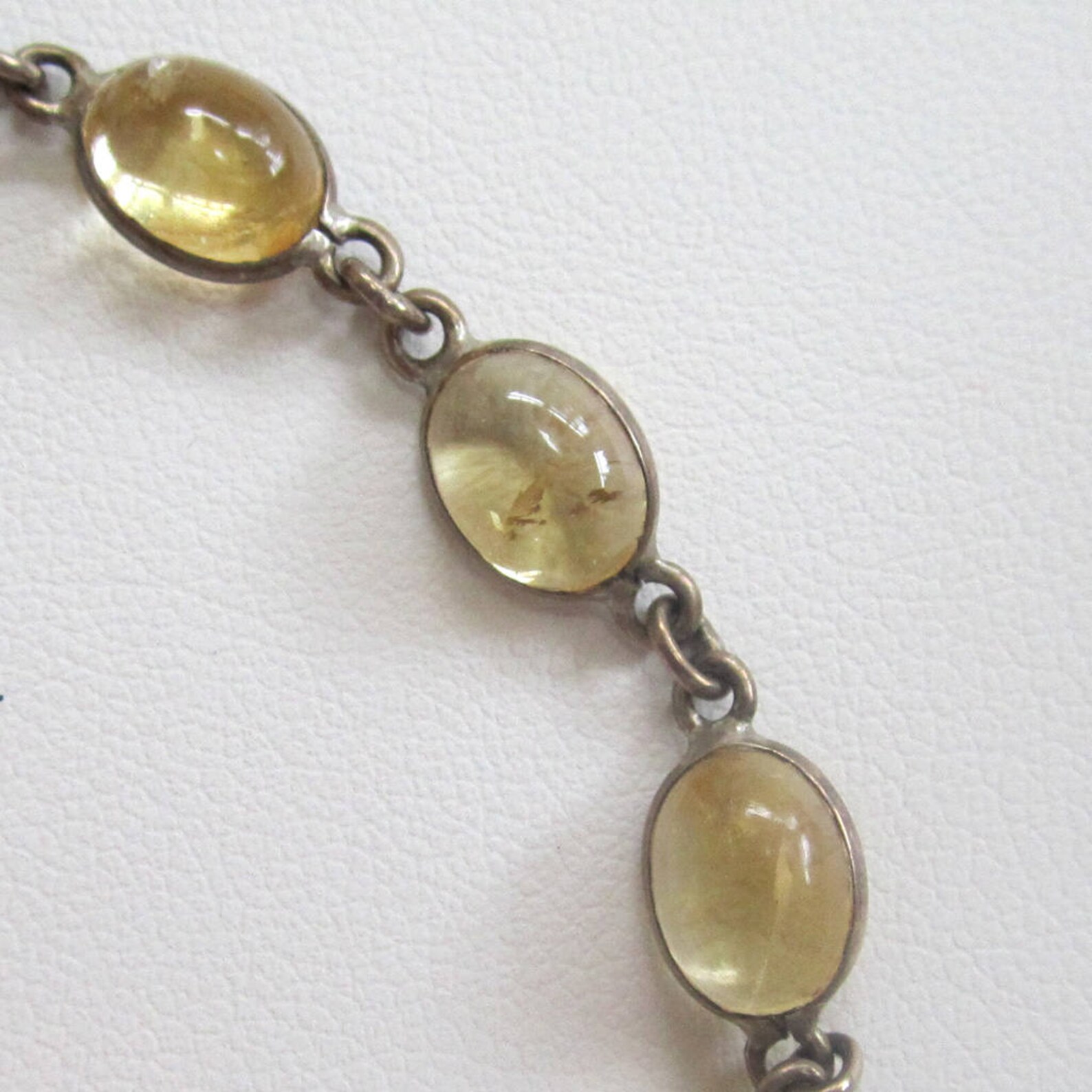 Sterling Silver Citrine Cabochon Bracelet - Etsy