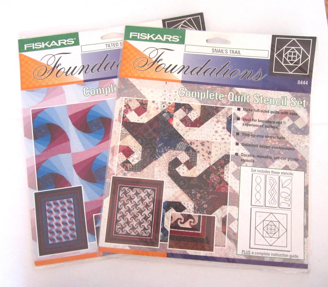 Fishers Foundations Quilt Templates - Tilted Squares and Snail's Trail ...