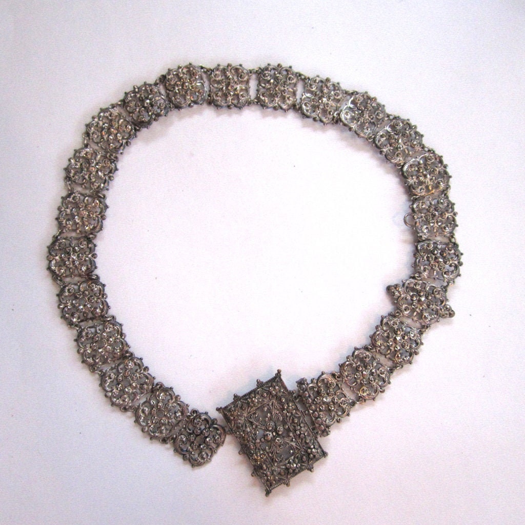 Victorian Cut Steel Silver Belt | Etsy