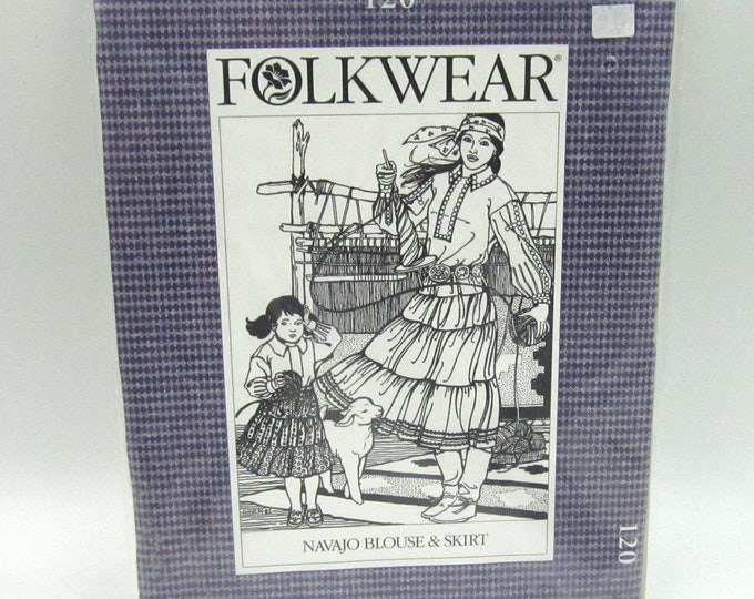 Folkwear Pattern #120 - Navajo Blouse and Skirt for Children and Adults ...