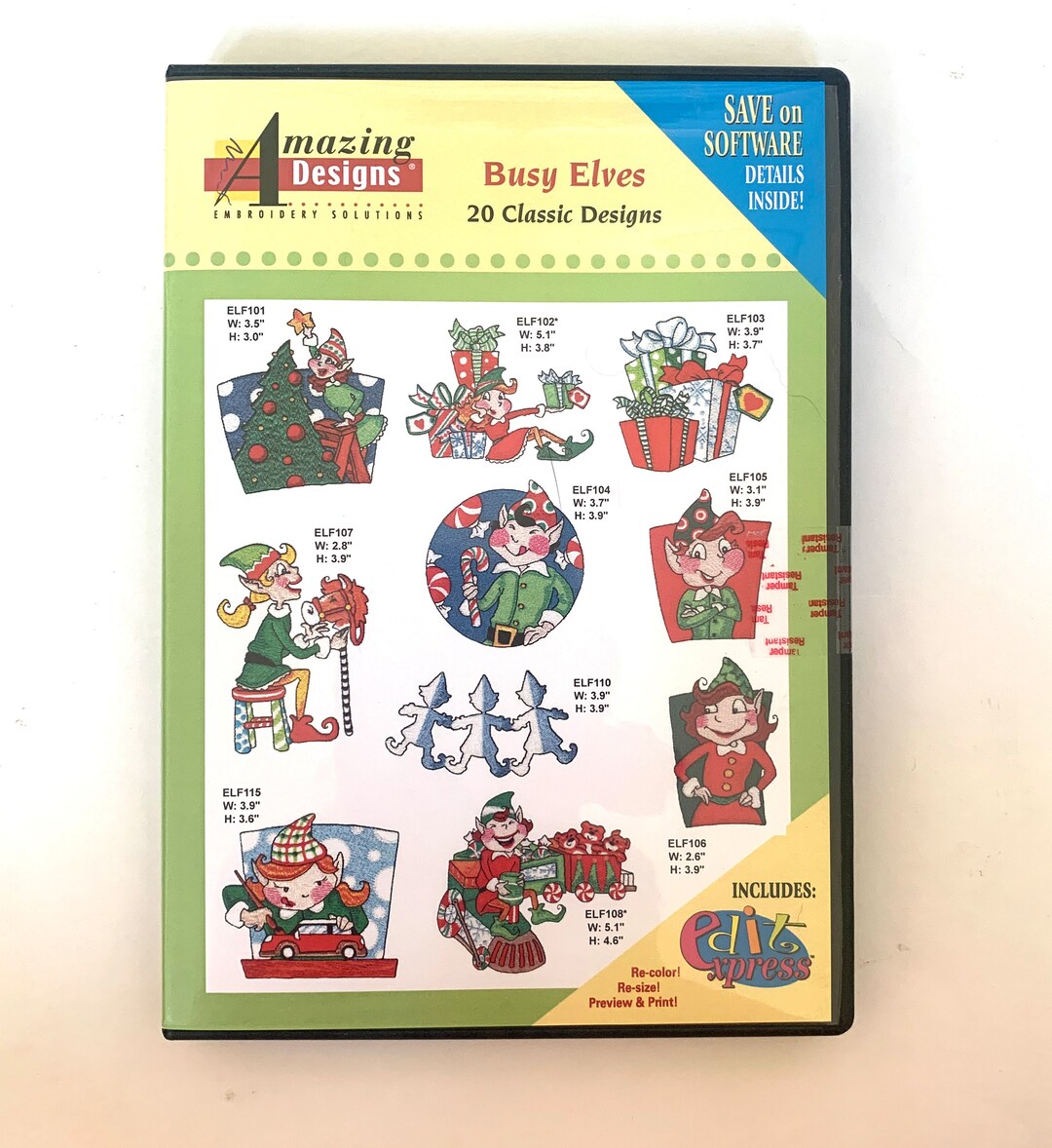 Busy Elves Embroidery Designs CD, 20 Christmas Patterns - Etsy