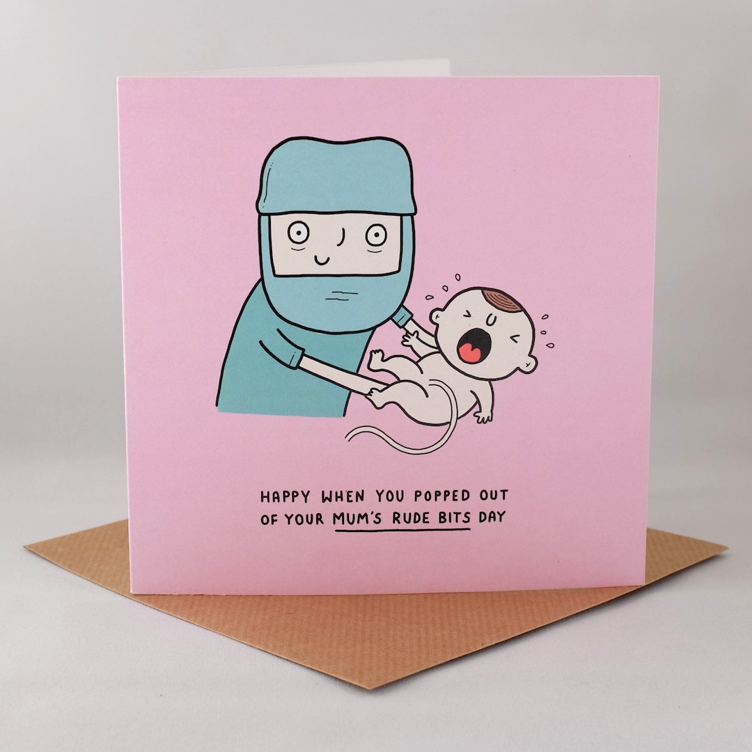 Funny 'mum's Rude Bits' Birthday Card - Etsy