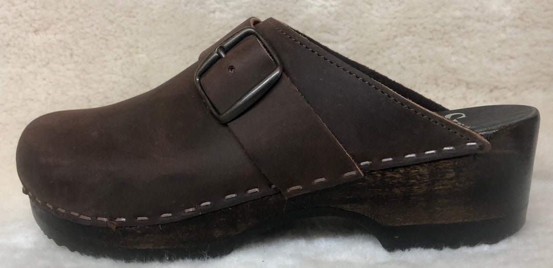 Sven Pilgrim Clog W/large Buckle - Low Heels, Cocoa Base, #142-13 Brown ...