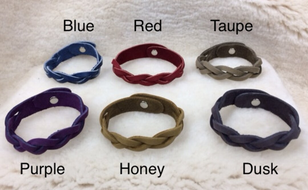 Sven Leather Braid Bracelet With Snaps, "magic Braid" Bracelet, Men's ...