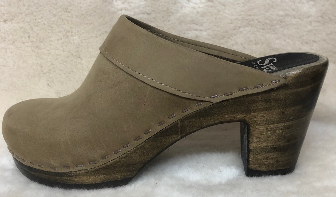 Sven Wide Collar Clog, Wild Mushroom Leather Shown, Cocoa High Heel ...