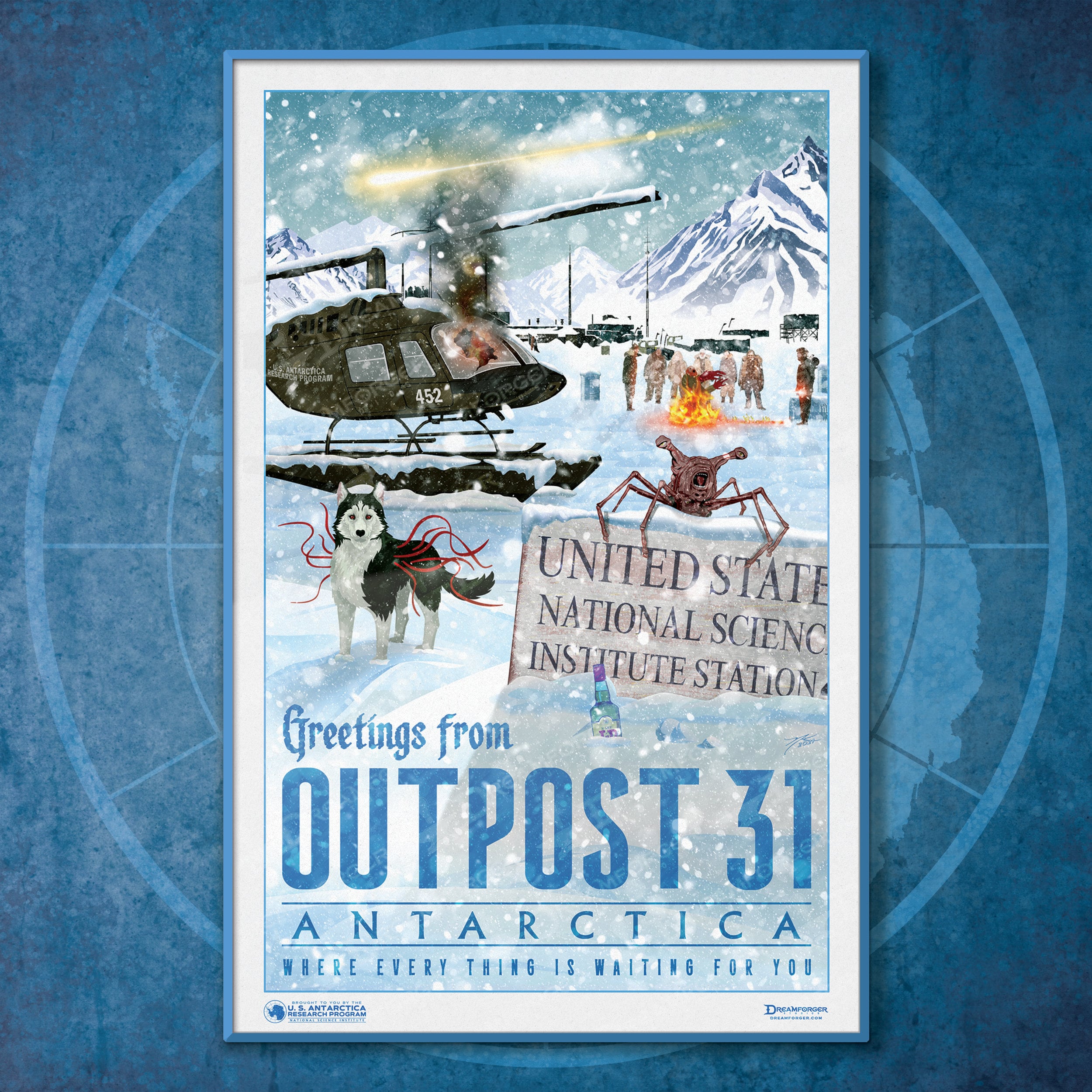 The Thing greetings From Outpost 31 Antarctica - Etsy
