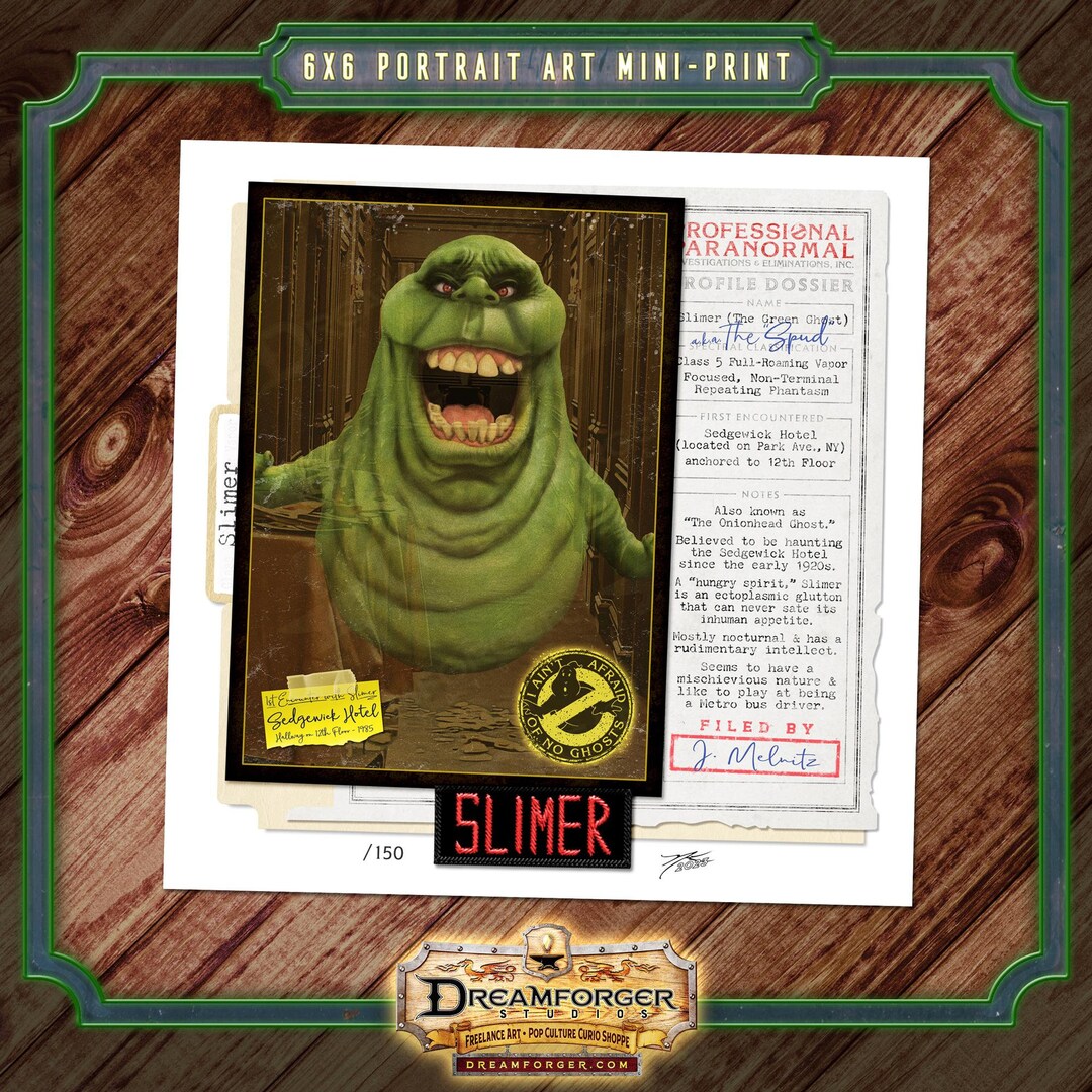 GB "slimer" REFORGED Portrait Art Mini-print • Run of 150 - Etsy