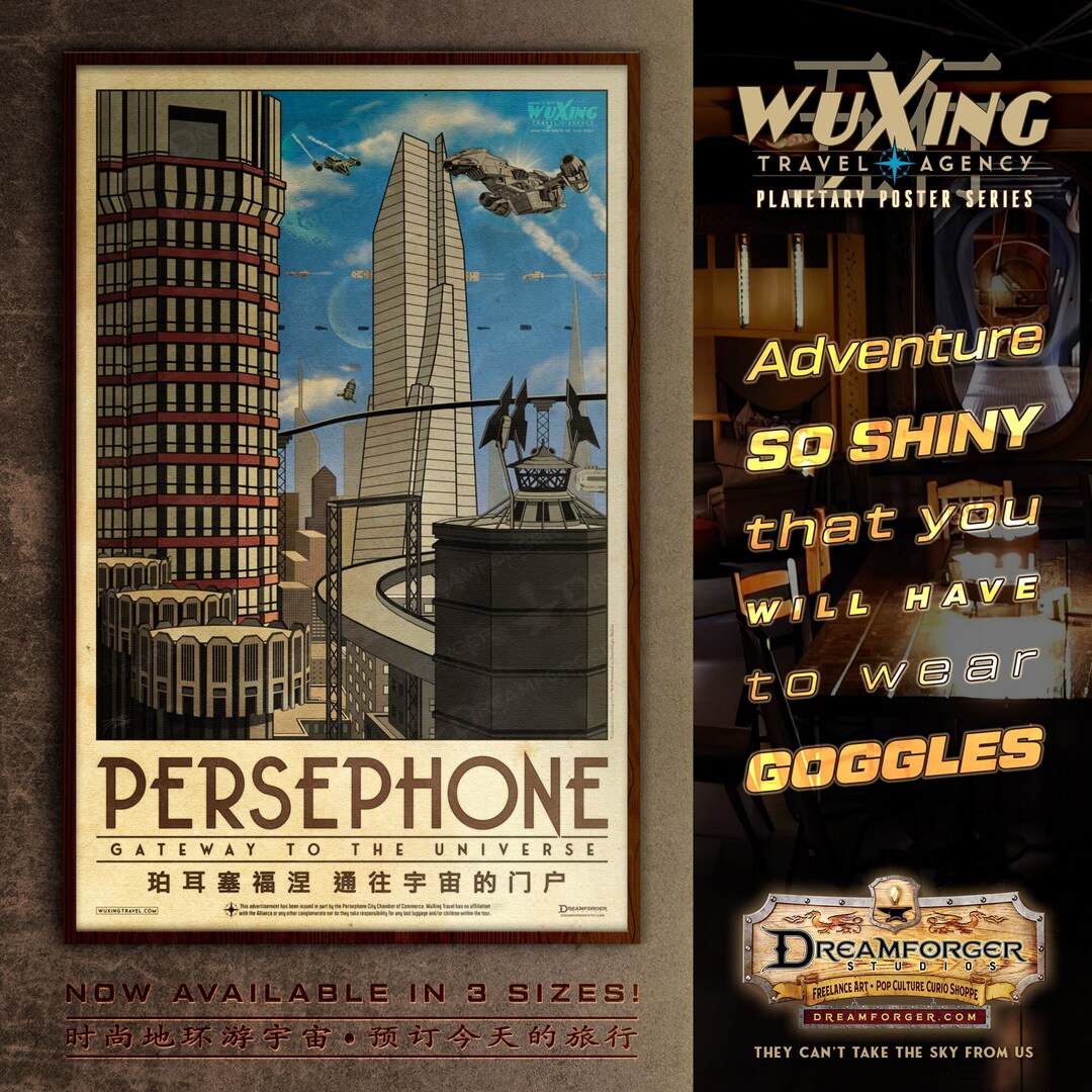 Firefly "persephone" Planetary Travel Poster (wuxing Travel Agency ...