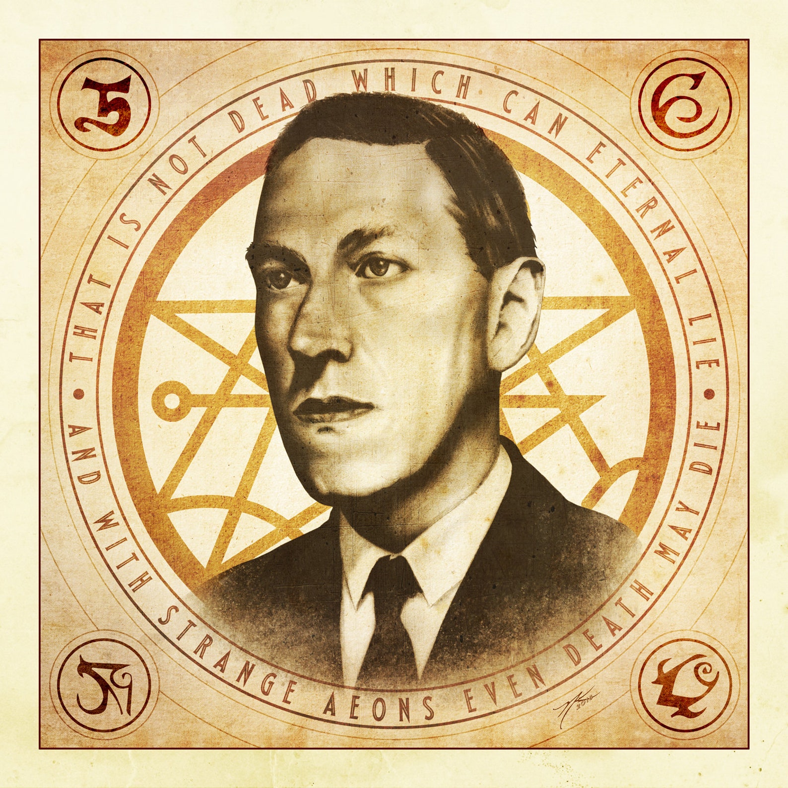 H.P. Lovecraft Portrait 10 x 10 Art personnalisé dessiné à - Etsy France