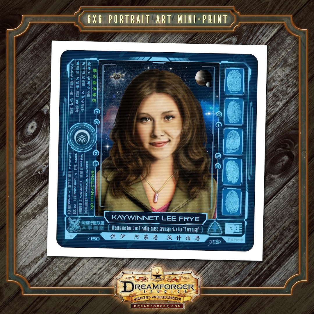 Firefly "kaylee Frye" Portrait Art Mini-print • Run of 150 - Etsy