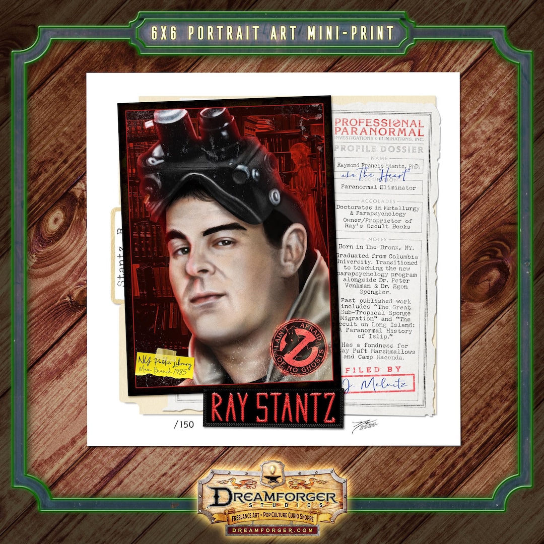 GB "dr. Ray Stantz" REFORGED Portrait Art Mini-print • Run of 150 - Etsy
