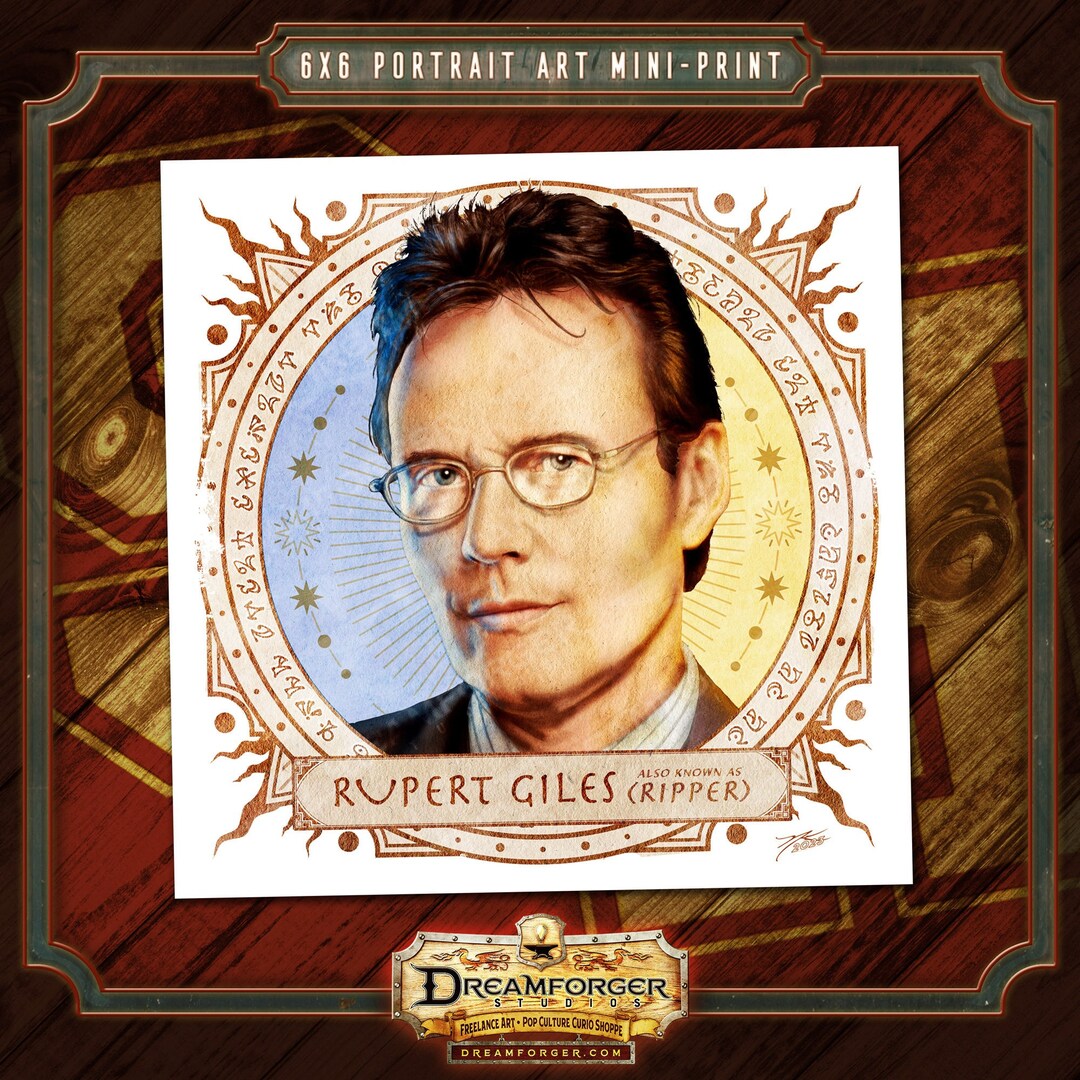 Buffyverse "rupert Giles (a.k.a. Ripper)" Portrait Art Mini-print • Run ...