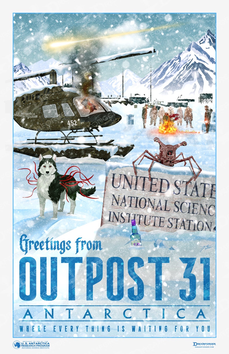 The Thing greetings From Outpost 31 Antarctica | Etsy
