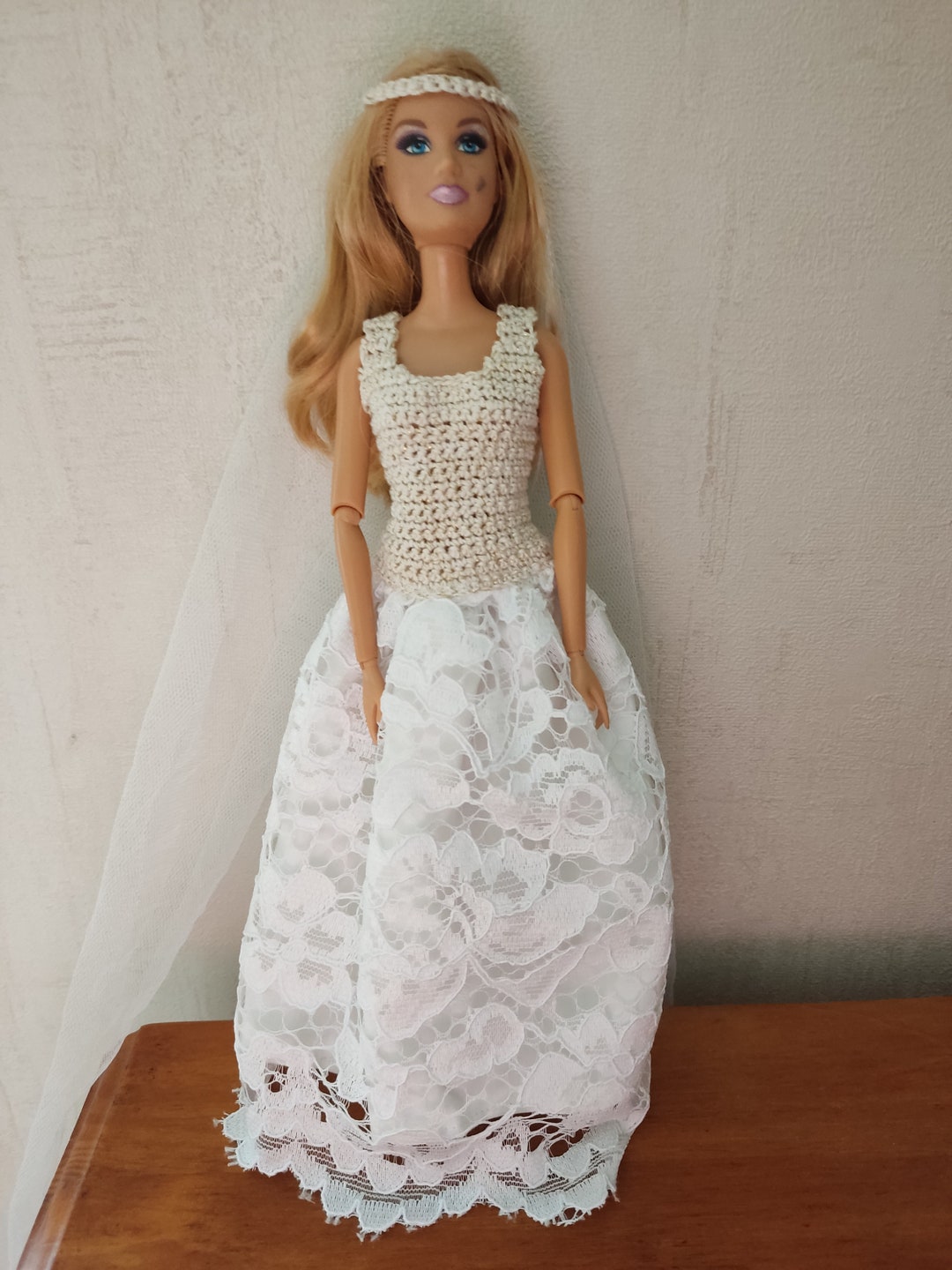 Doll Clothes: Wedding Dress for Barbie Doll Mannequin - Etsy