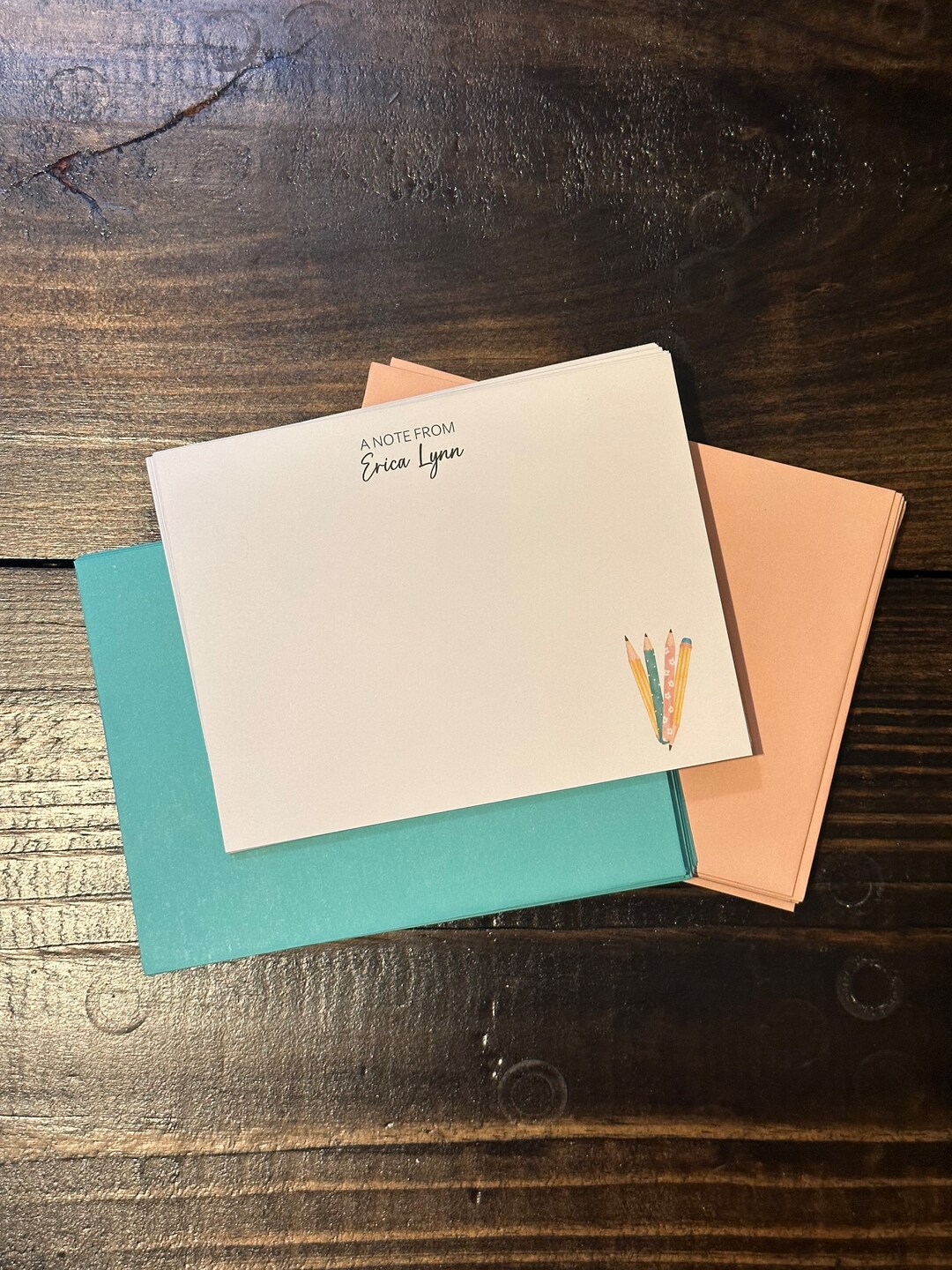 Teacher Thank You Note Set, Teacher Appreciation, Teacher Stationery ...