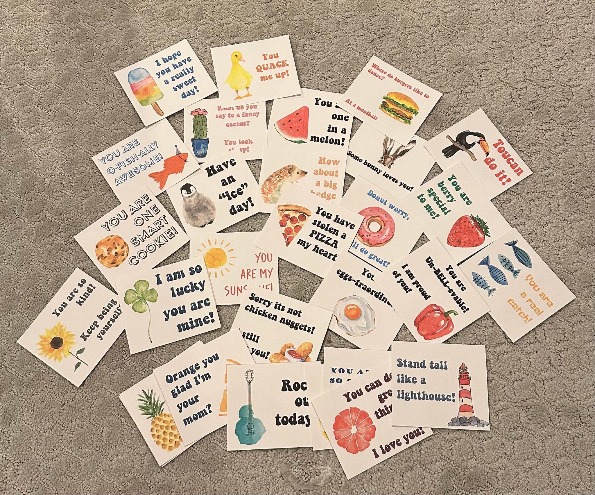 Lunchbox Notes, Lunchbox Affirmation, Lunchbox Jokes Set of 30 ...