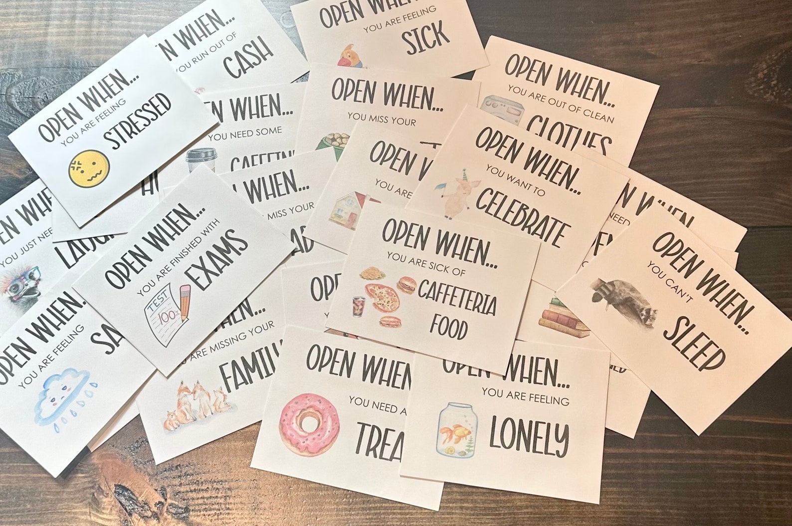 Open When Envelopes for College Students, Open When Letters College ...