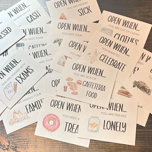 Open When Envelopes for College Students, Open When Letters College ...