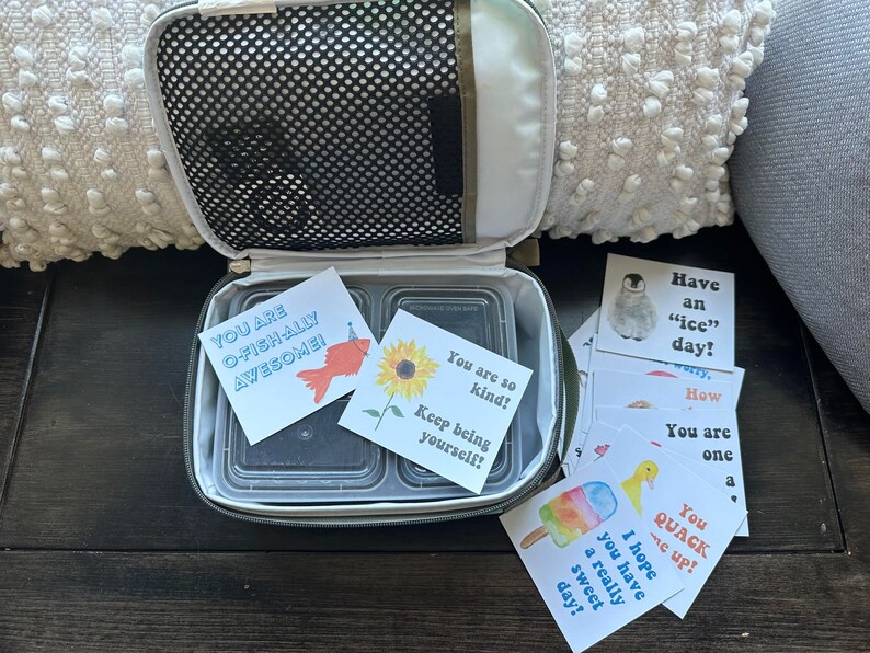 Lunchbox Notes Lunchbox Affirmation Lunchbox Jokes Set of - Etsy