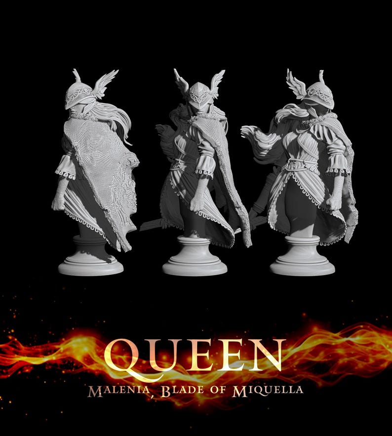 Elden Ring Chess Set | Handcrafted Fantasy Chess Pieces | Dark Souls ...