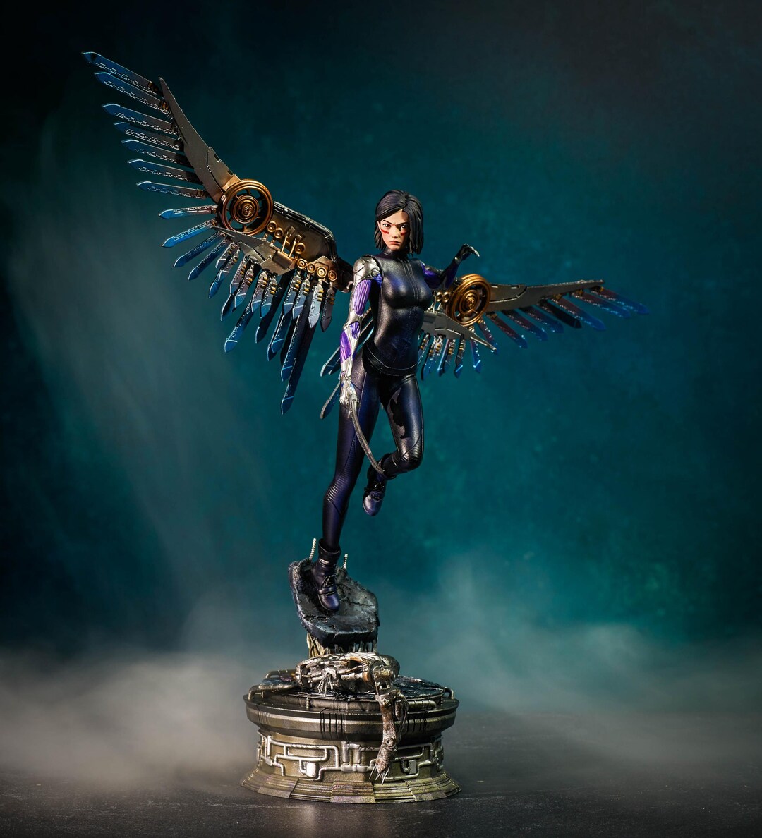 Hand-painted Alita Statue - Alita Battle Angel Collector Art - Figure ...
