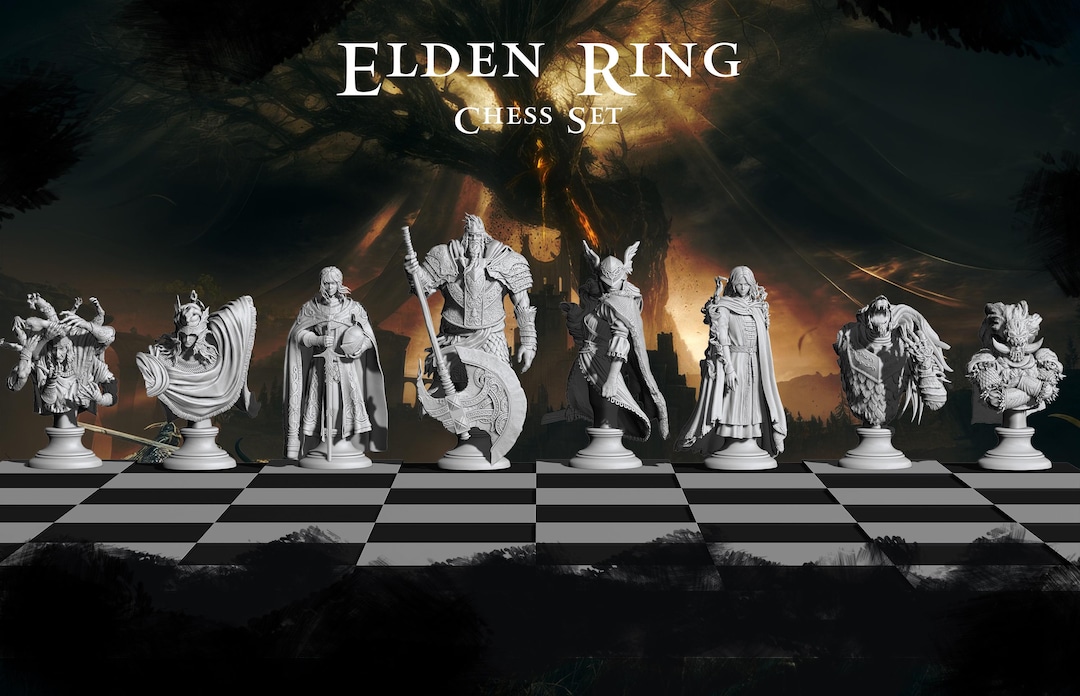 Elden Ring Chess Set | Handcrafted Fantasy Chess Pieces | Dark Souls ...