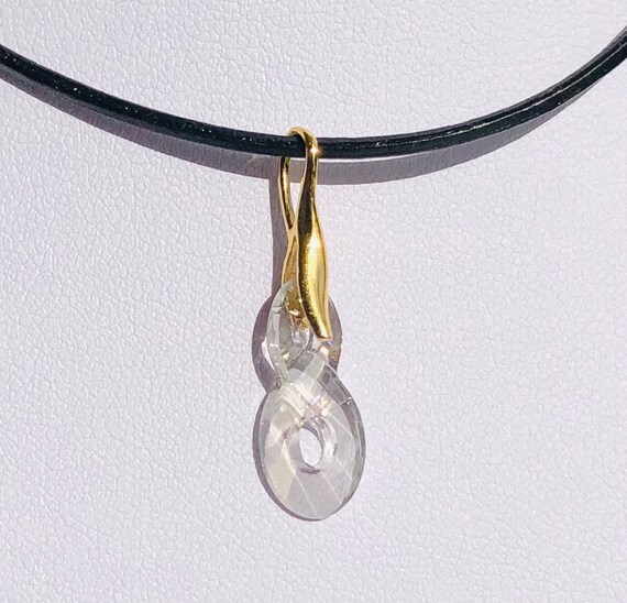 Swarovski leather necklace store