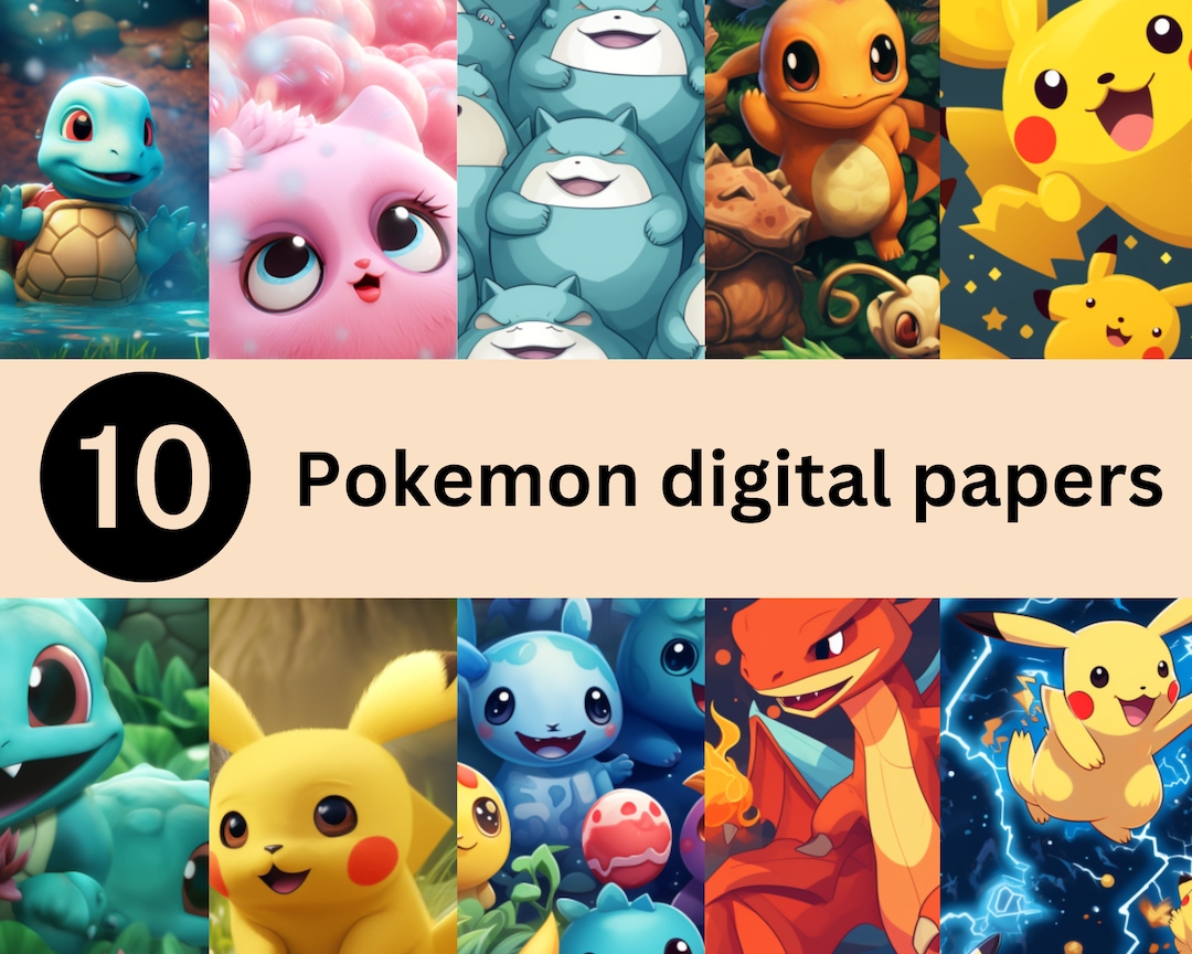 Pokemon Digital Pattern Paper , Christmas Pokemon Wrapping Paper ...