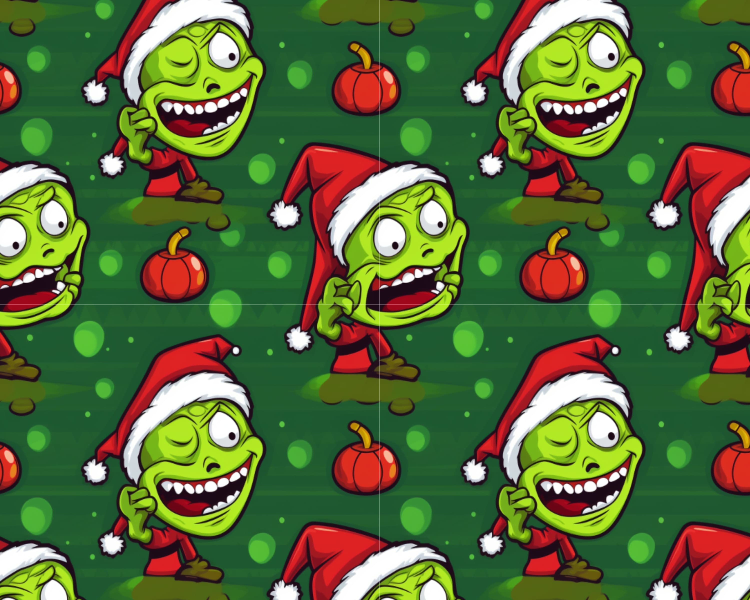 Grinch Digital Pattern Paper , Christmas Grinch Wrapping Paper ...