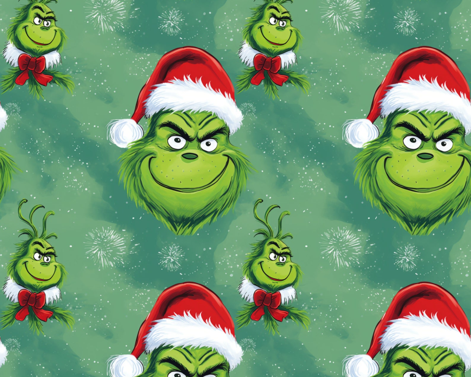 Grinch Digital Pattern Paper , Christmas Grinch Wrapping Paper ...