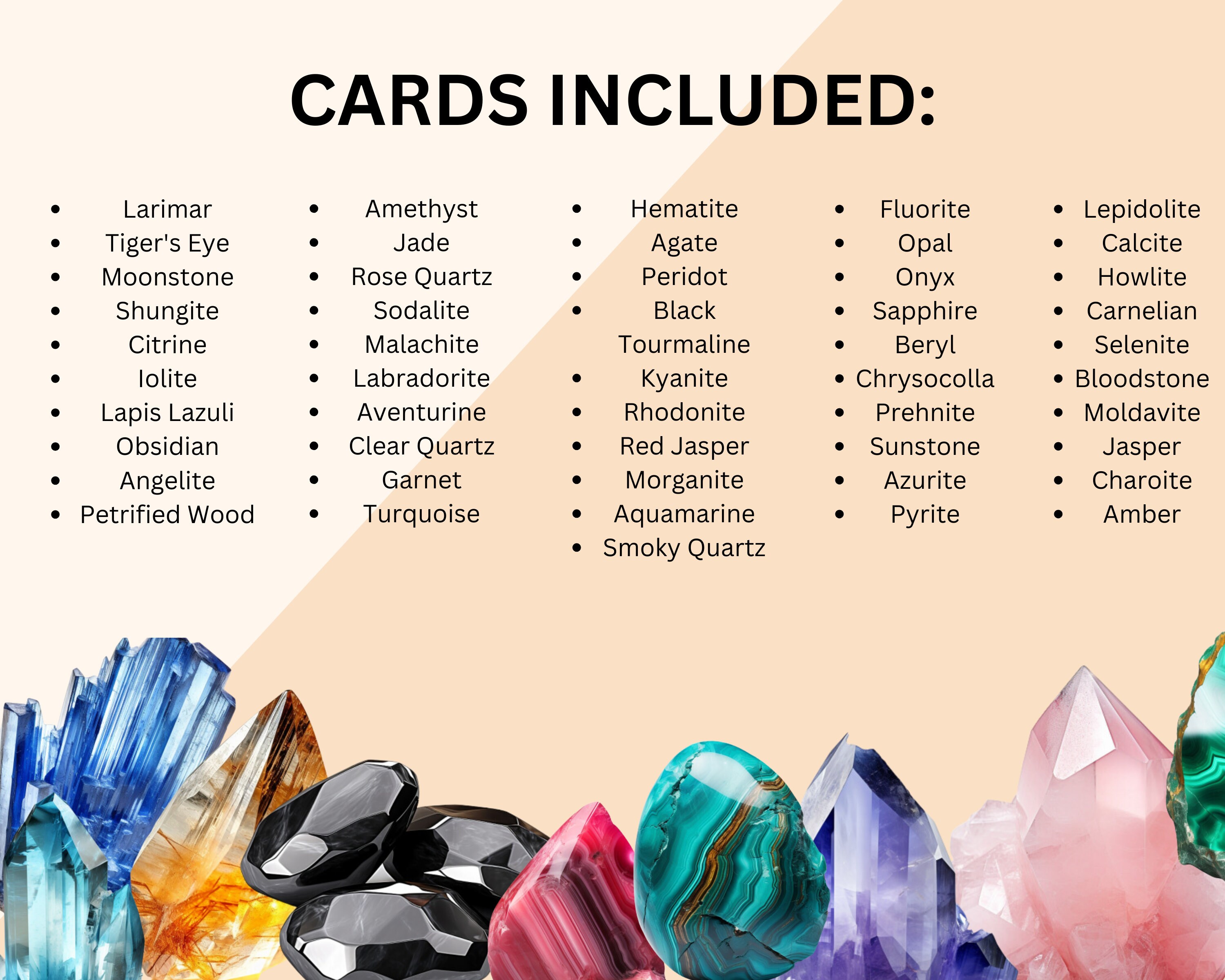 Editable Crystal Meaning Cards, Printable Gemstone Meaning Cards ...
