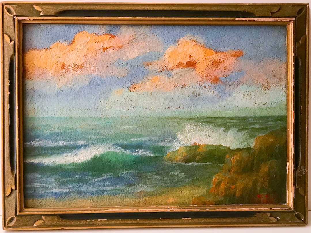Vintage Oil Painting, George Glenn Newell on Artist Board, Signed ...