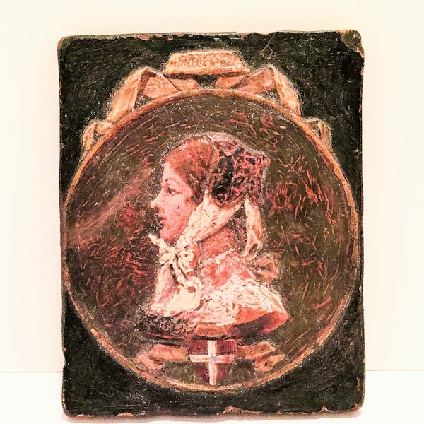 Antique Portrait Plaque - Etsy