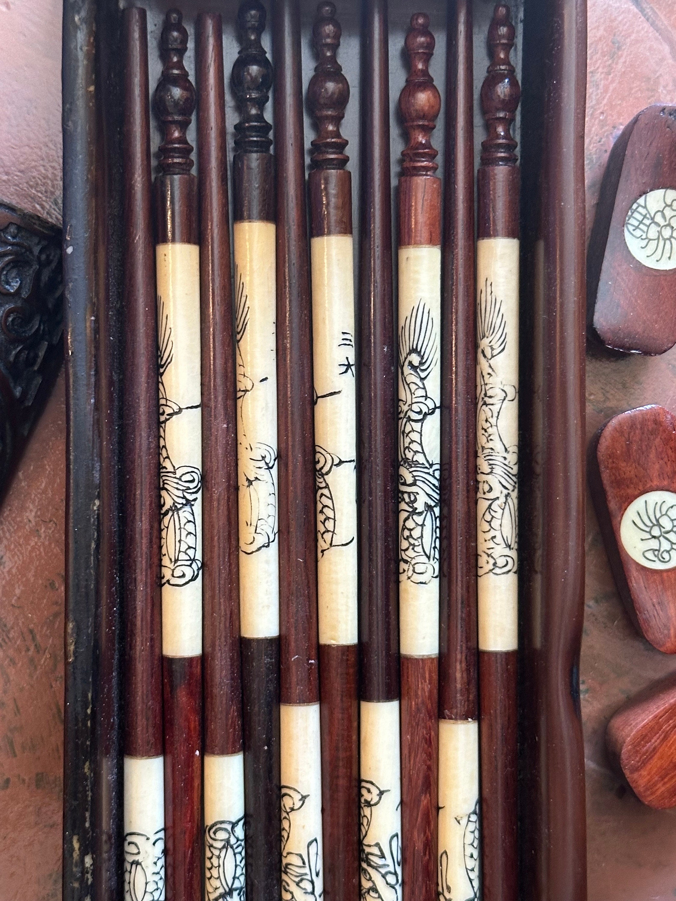 Vintage Chinese Claw Footed Hinged Box, Relief Filigree Dragons Chest ...