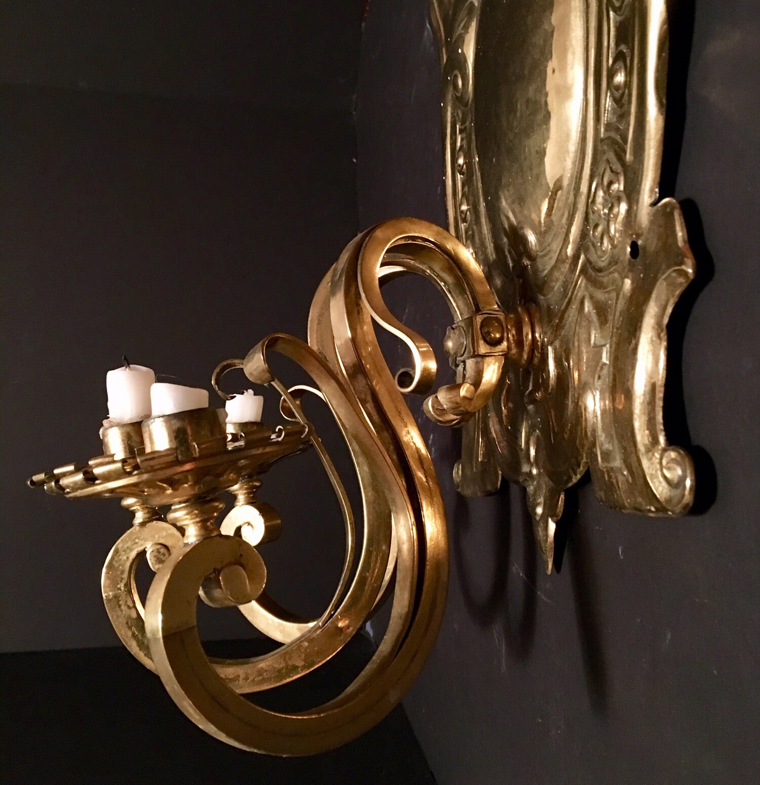 Antique Wall Sconce Baroque Style 19th Century Large - Etsy