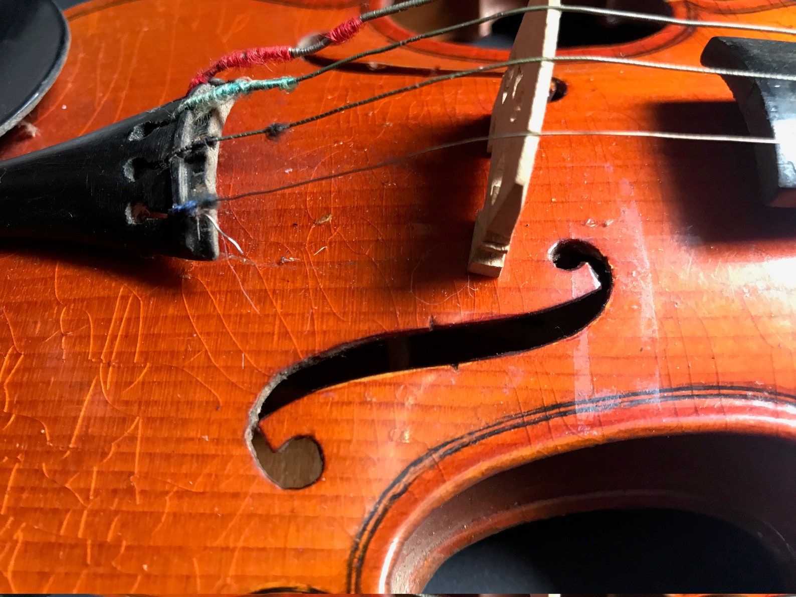 Two Vintage Violins, One Quarter Violin and a Decorative Wooden ...