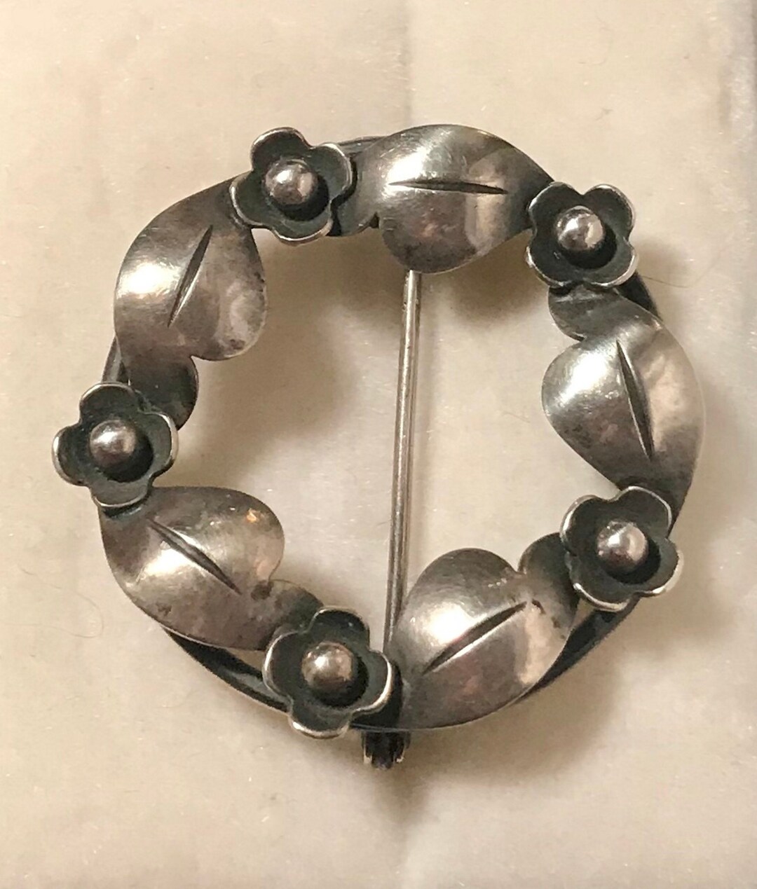 Vintage Danish 830 Silver Brooch, Circle Pin by John Lauritzen, Denmark ...