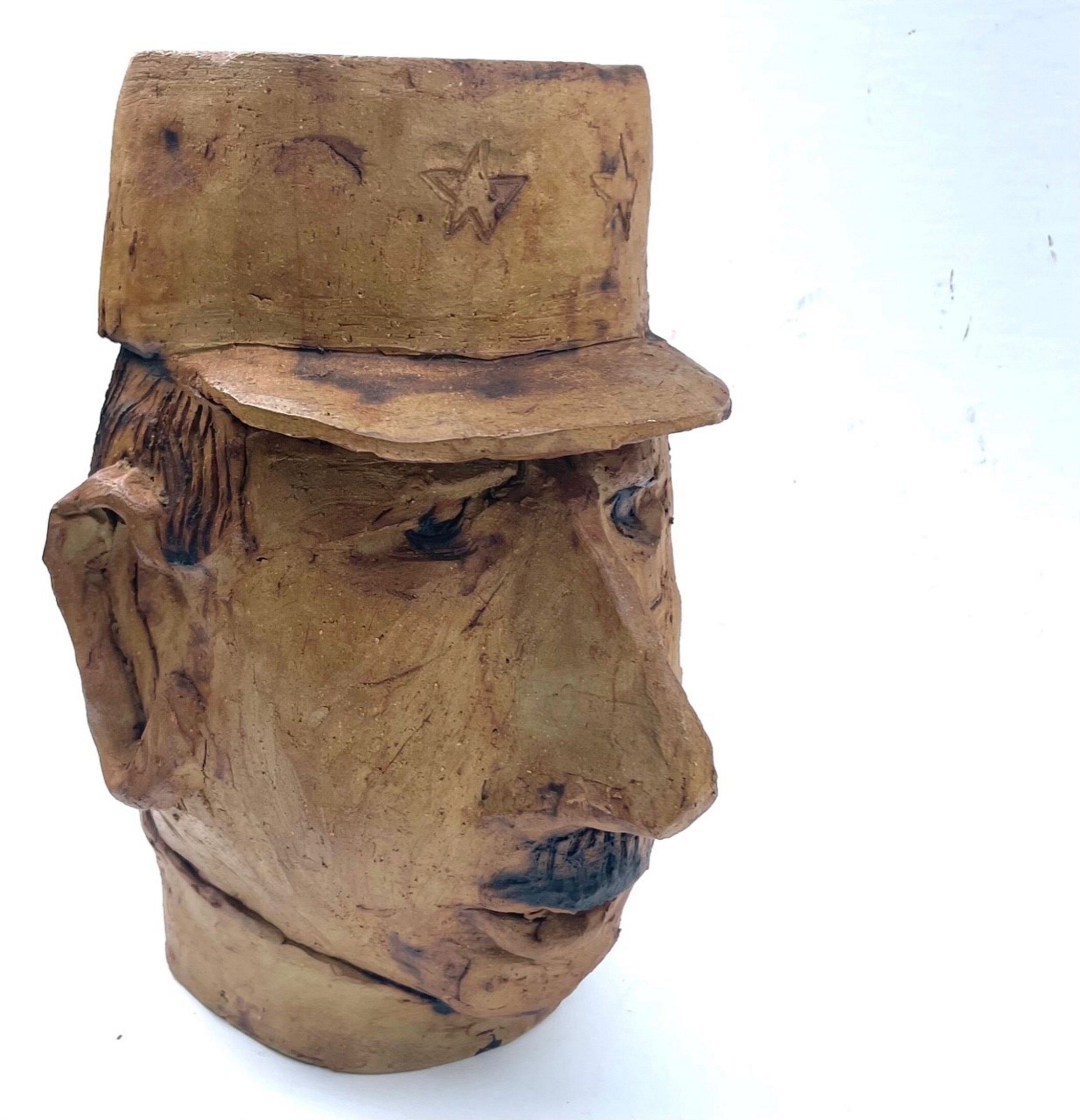 Original Pottery Sculpture Head Planter, General Charles De Gaulle ...