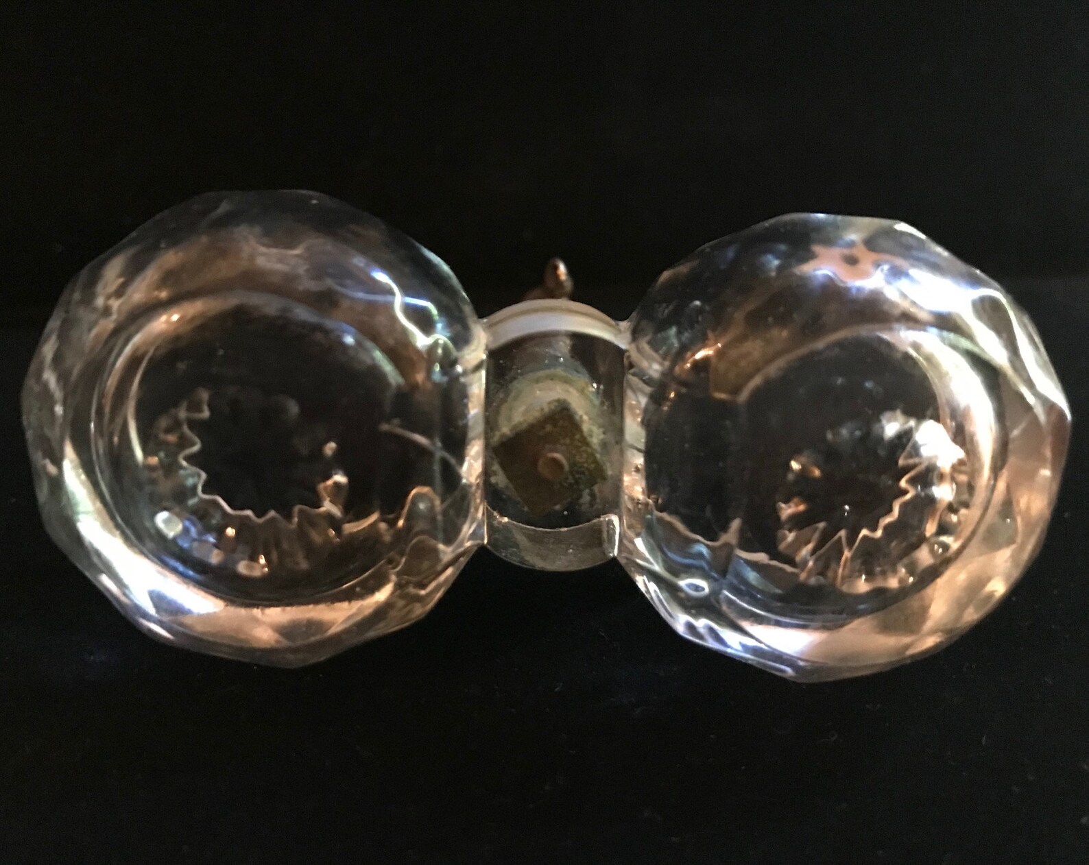 Vintage Small Crystal Double Salt Bronze Figurine of Della - Etsy