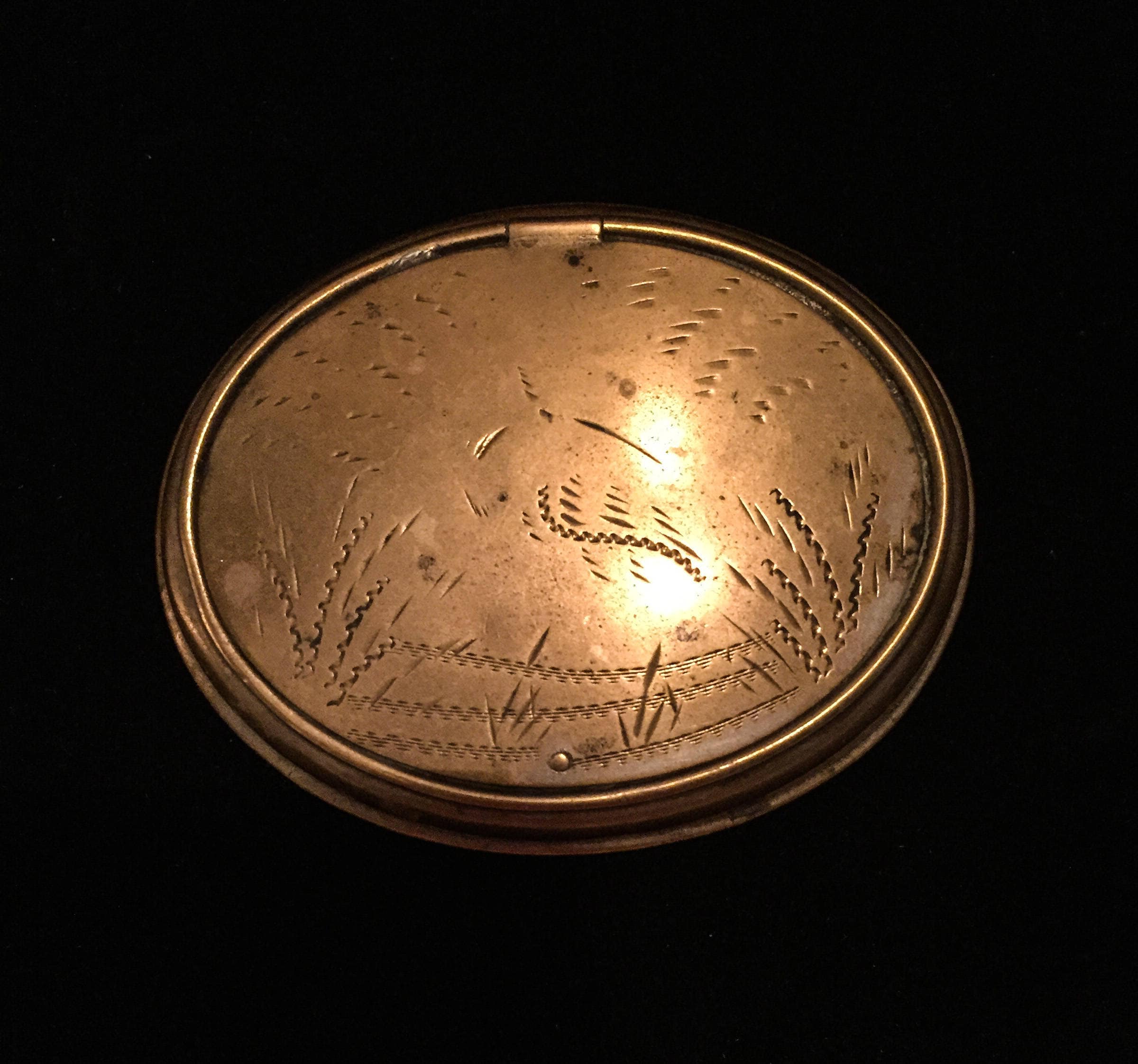 Antique Tobacco Box Brass 18th Century Dutch 1770 Engraved - Etsy