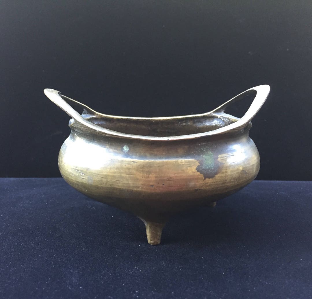 Antique Chinese Bronze Censer Tripod Loop Handles 18th Century - Etsy