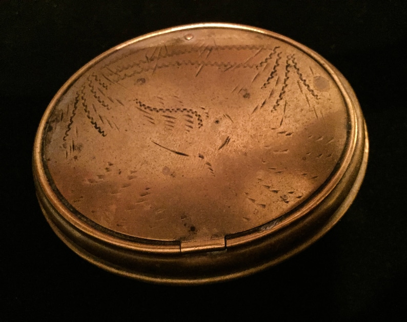 Antique Tobacco Box Brass 18th Century Dutch 1770 Engraved - Etsy