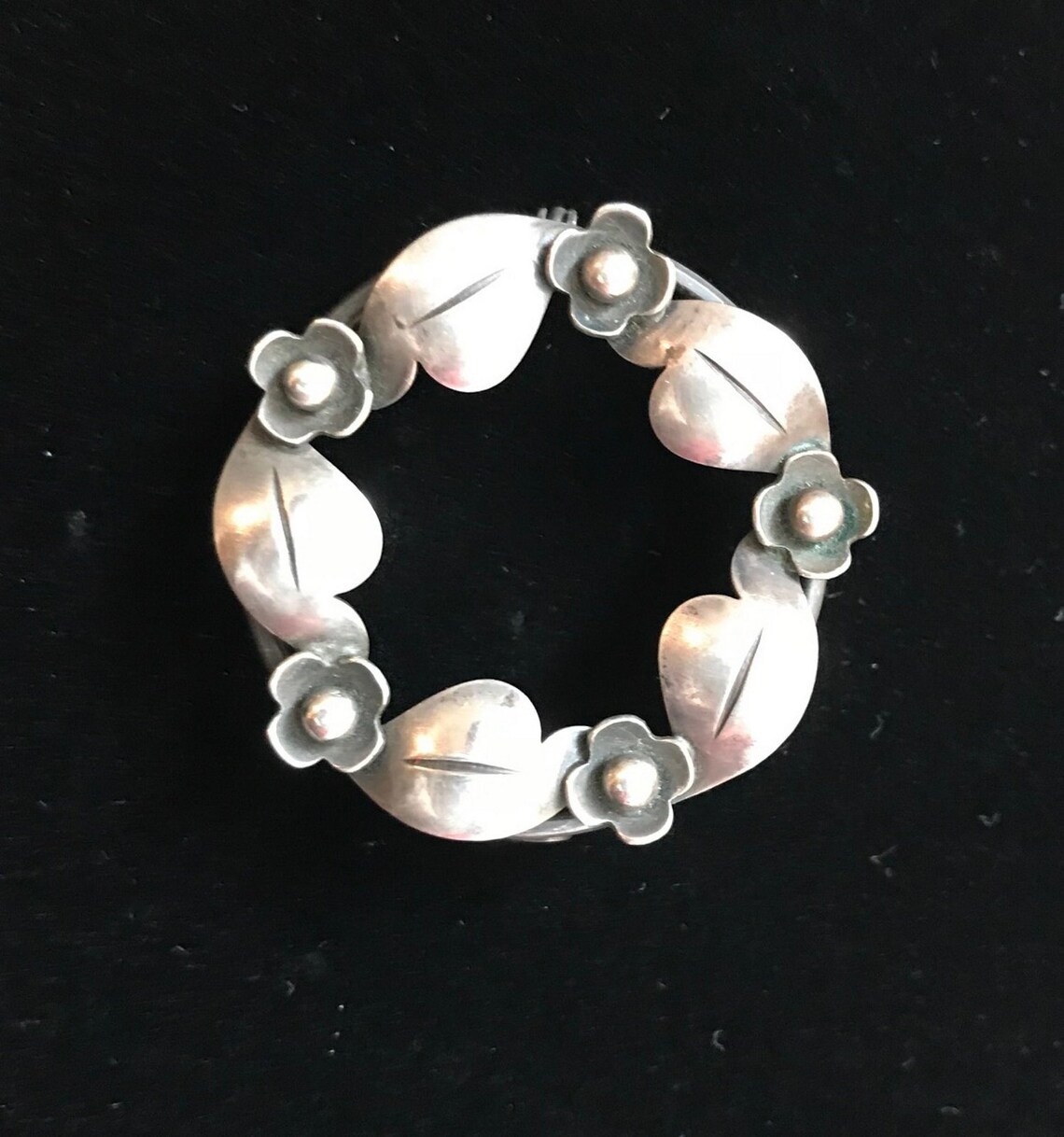 Vintage Danish 830 Silver Brooch, Circle Pin by John Lauritzen, Denmark ...