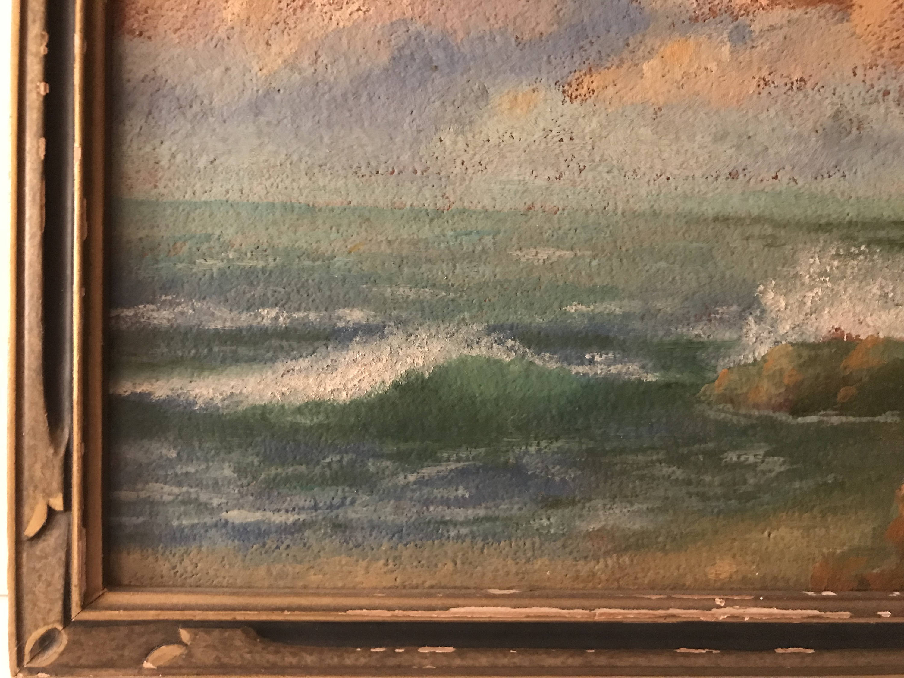 Vintage Oil Painting, George Glenn Newell on Artist Board, Signed ...