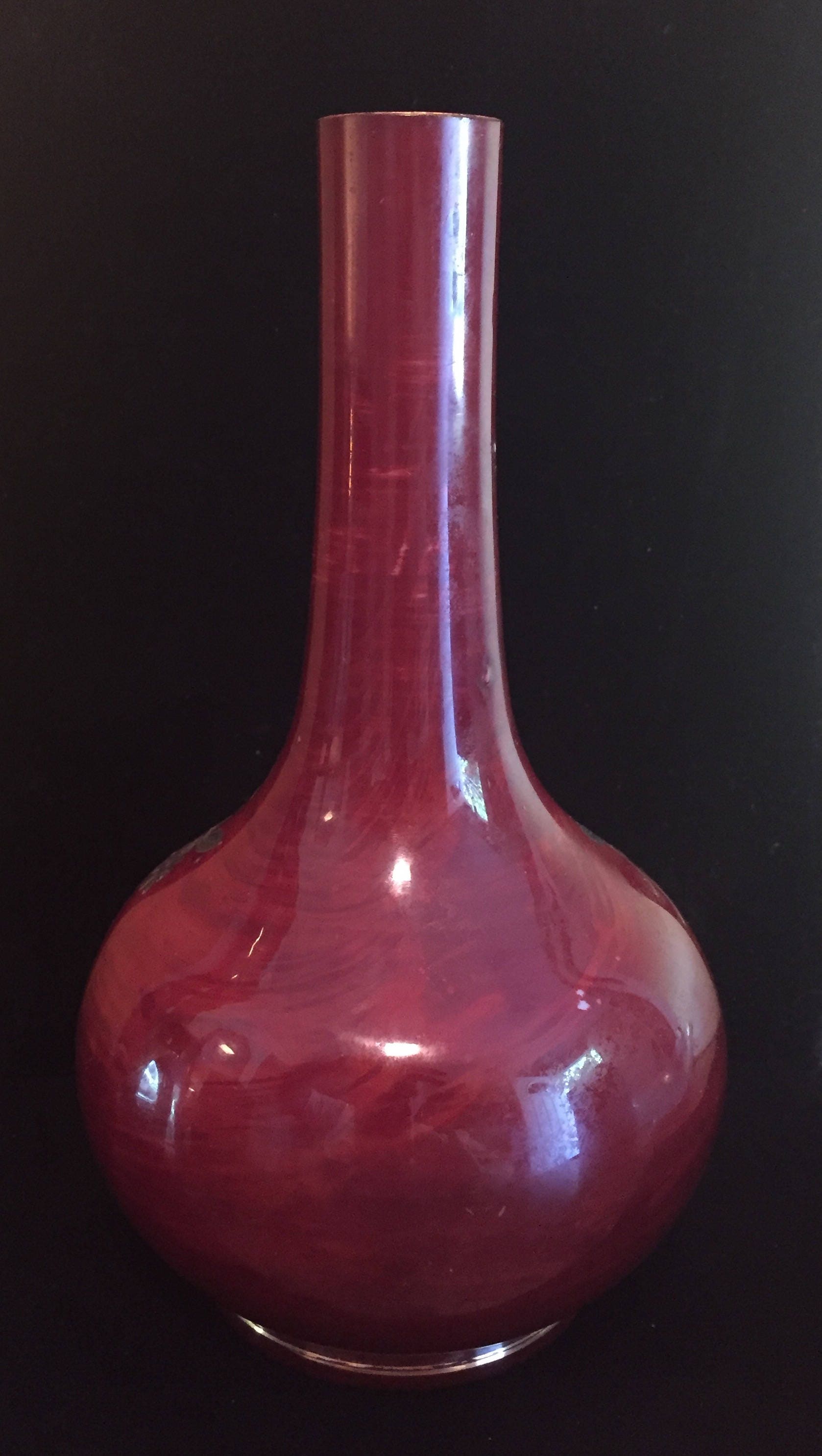 Harrach Ruby Red Art Glass Vase Bohemian Ruby Red Art Glass CA. 1880 ...