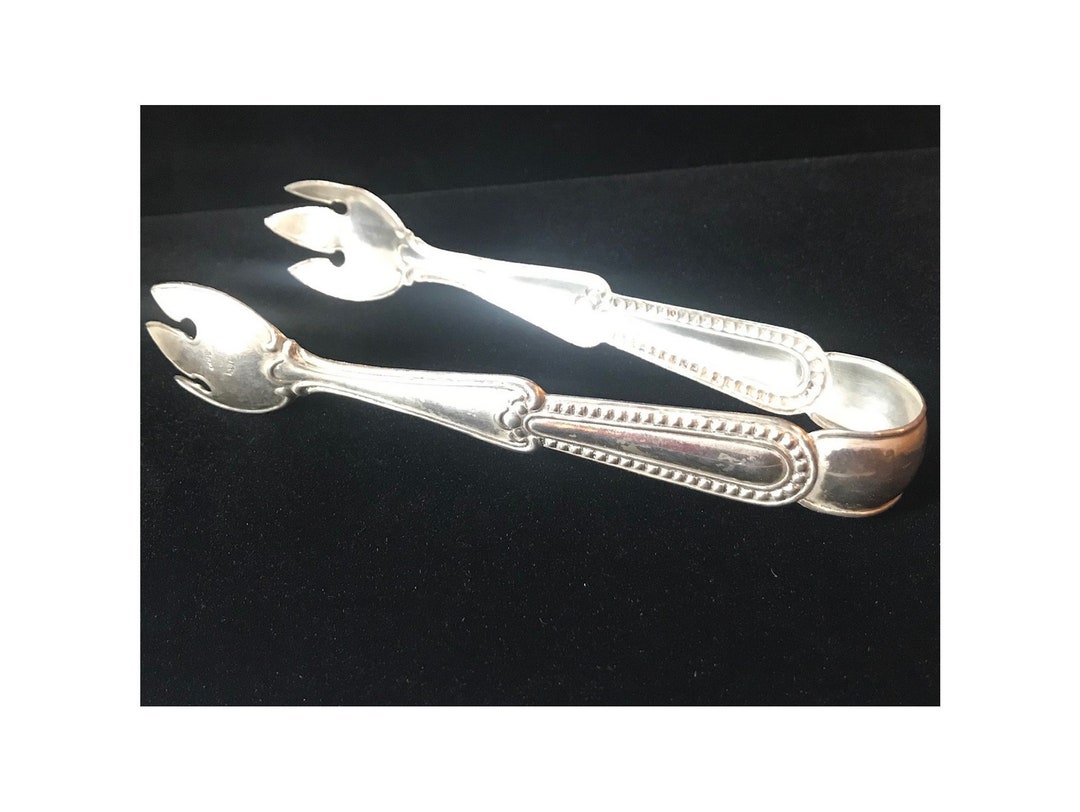 Vintage Tongs, Silverware, 800 Silver Claw Pincer Sugar Tongs, Barware ...
