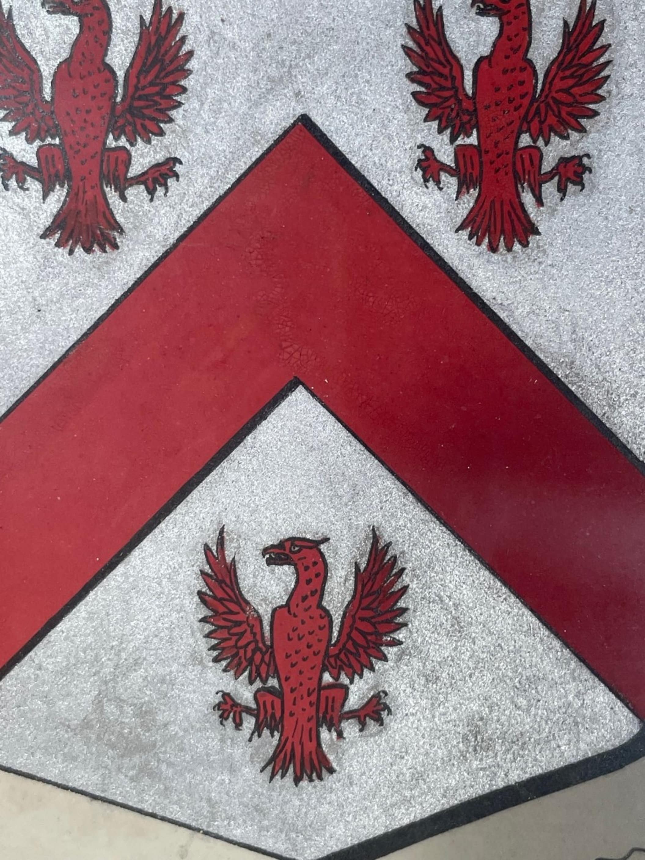 Antique Crest Painting, Coat of Arms Francis, Hand Painted Family Crest ...